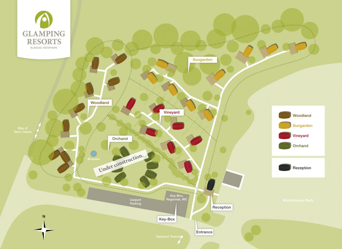 Glamping Resorts | Site plans and resort map of the Glamping Resort ...